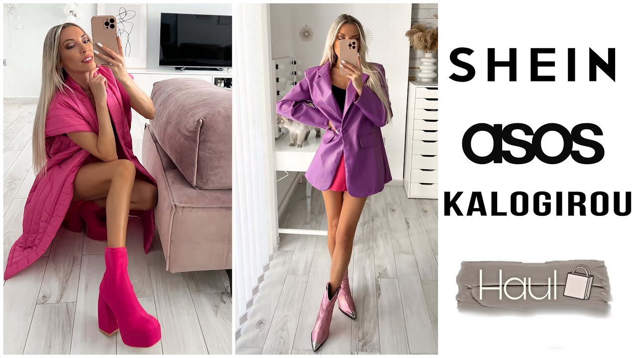 ΠΑΠΟΥΤΣΙΑ ΚΑΙ ΤΣΑΝΤΕΣ HAUL 🛍 SHEIN / ASOS / KALOGIROU + TRY ON 🎬 ...