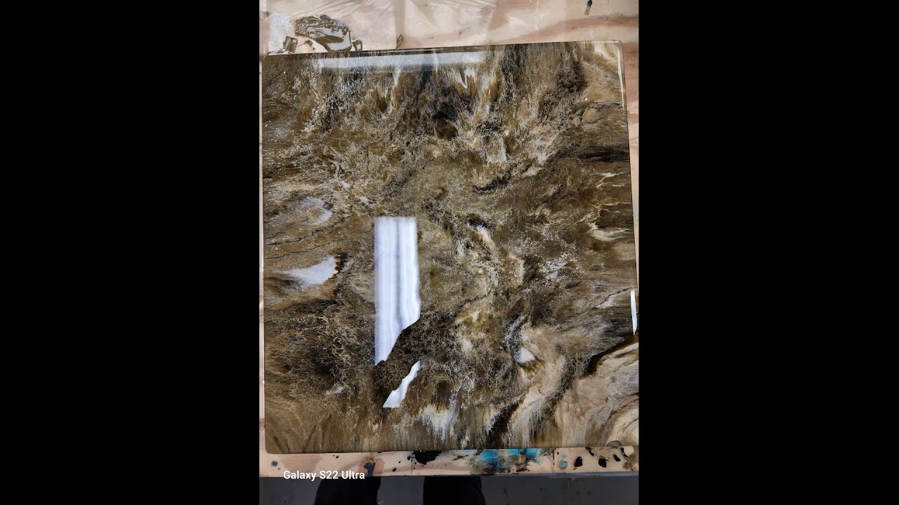 Watch how I created a beautiful earth tone brown marble design, with ...