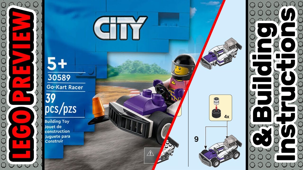 PREVIEW: 30589, LEGO CITY, Go-Kart Racer & Building Instructions! LEGO ...