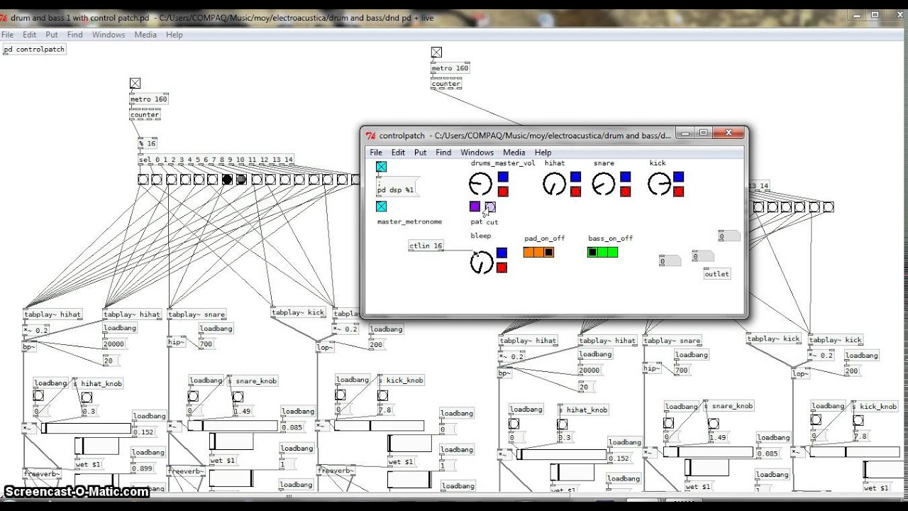 Raw drum and bass in Pure Data - YouTube