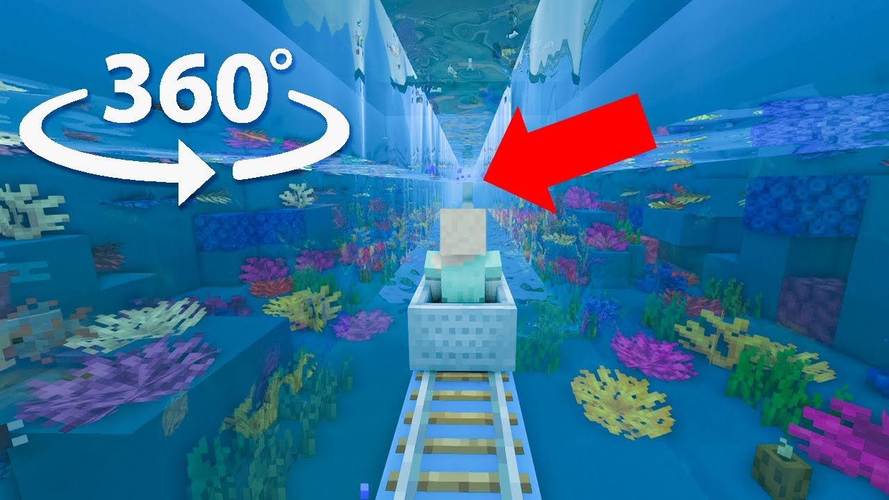 ROLLER COASTER 360° Video - Minecraft VR - YouTube