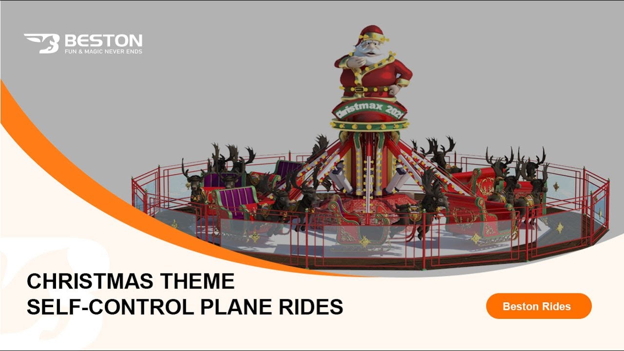 Christmas Theme Self-control Plane Rides - Beston Rides - YouTube