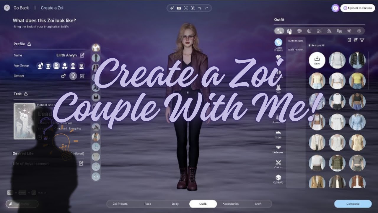Create A Zoi Couple With Me! - YouTube