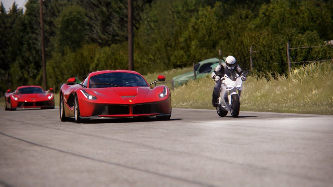 Ducati 1299 Panigale S vs Ferrari LaFerrari Sports at Old Spa - YouTube