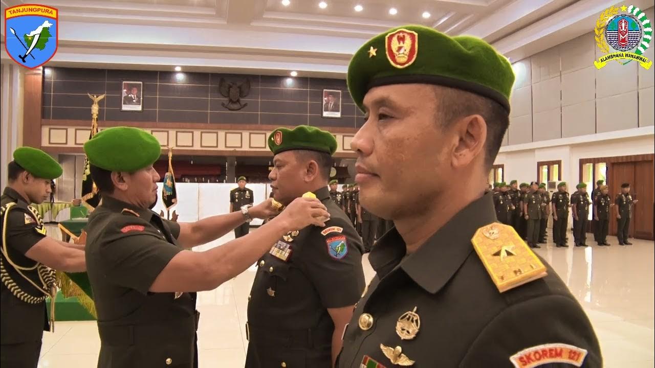 TRADISI PENERIMAAN PEJABAT DANREM 121/ABW DAN SERAH TERIMA JABATAN KOMANDAN KOREM 121/ABW - YouTube