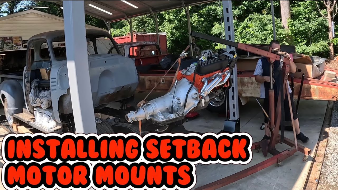 S10 chassis swap RussD Parts setback motor mounts - YouTube
