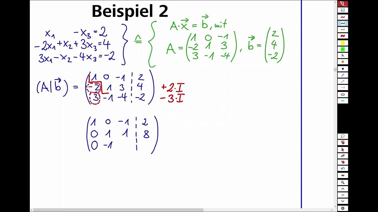 Lineare Gleichungssysteme lösen - Beispiele 2 und 3 (Mathematik #28 ...