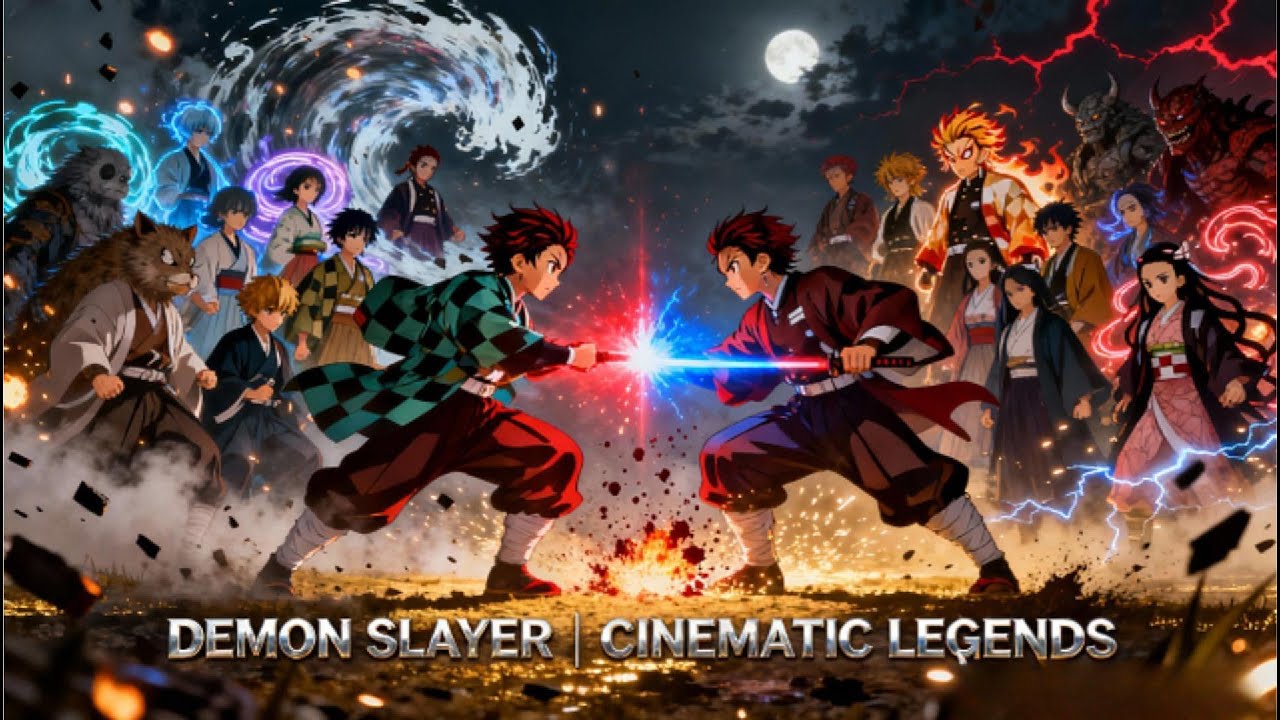 ⚔️ Demon Slayer Cinematic Legends Hashira vs Demons Ultra Realistic 4K ...