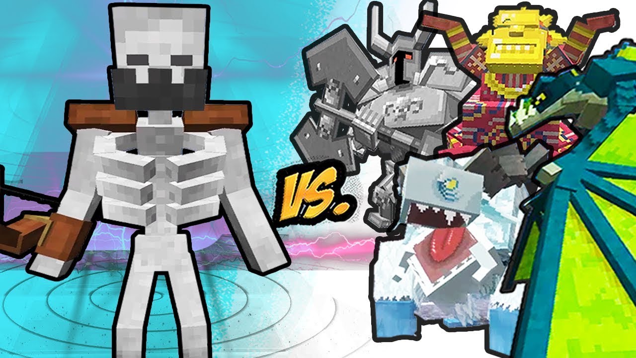 Mutant Skeleton Vs. Mowzie’s Mobs monsters in Minecraft - YouTube