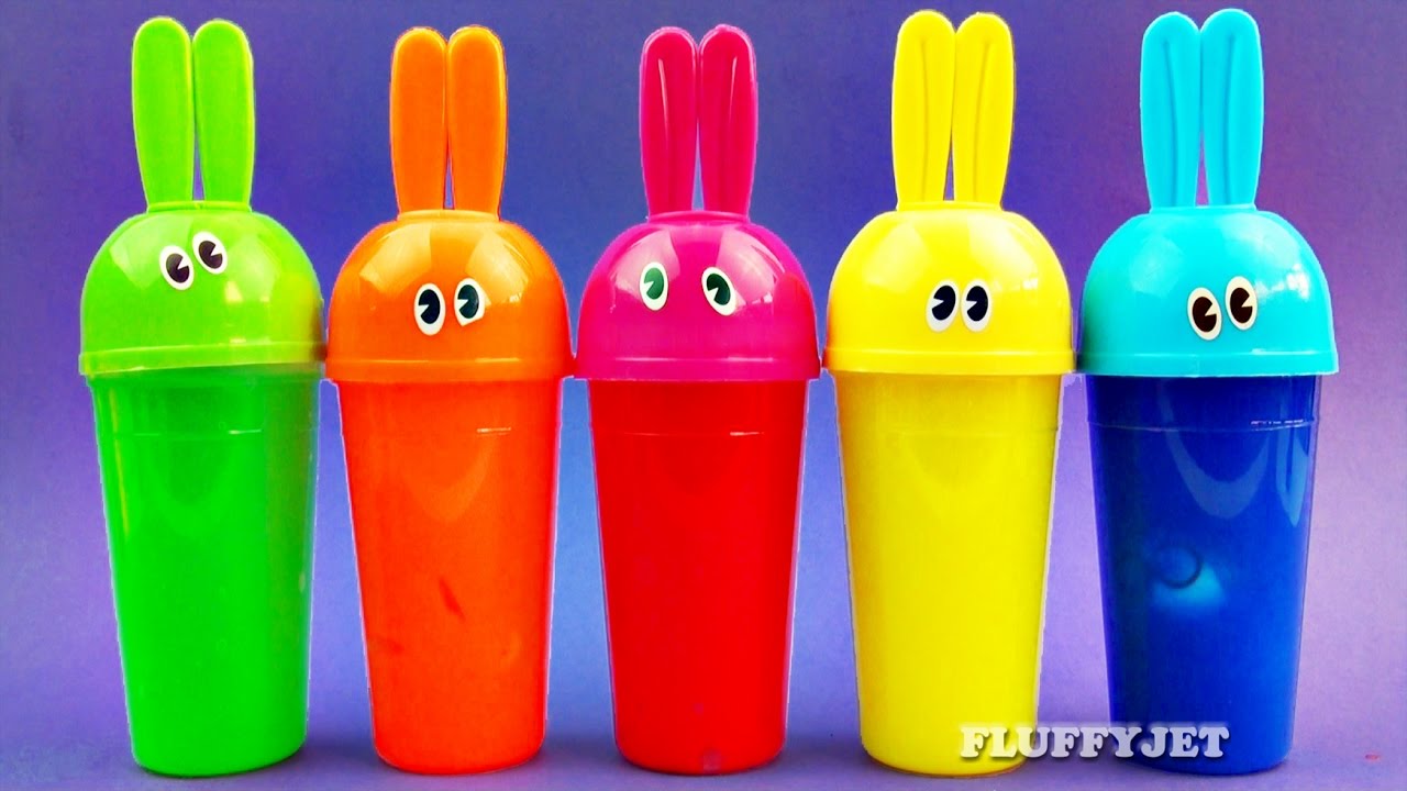 Learn Colors with Slime Bunny Surprise Toys for Kids Disney Inside Out ...