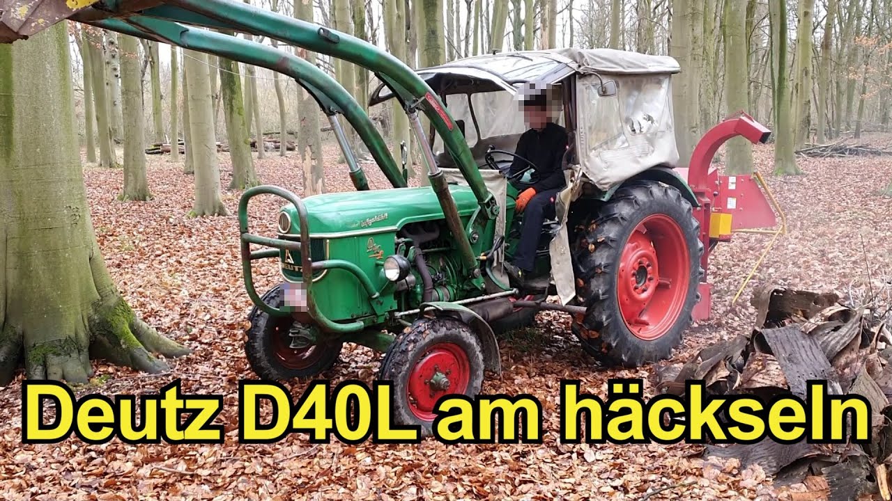 Deutz D40L (D40.2) am häckseln - YouTube