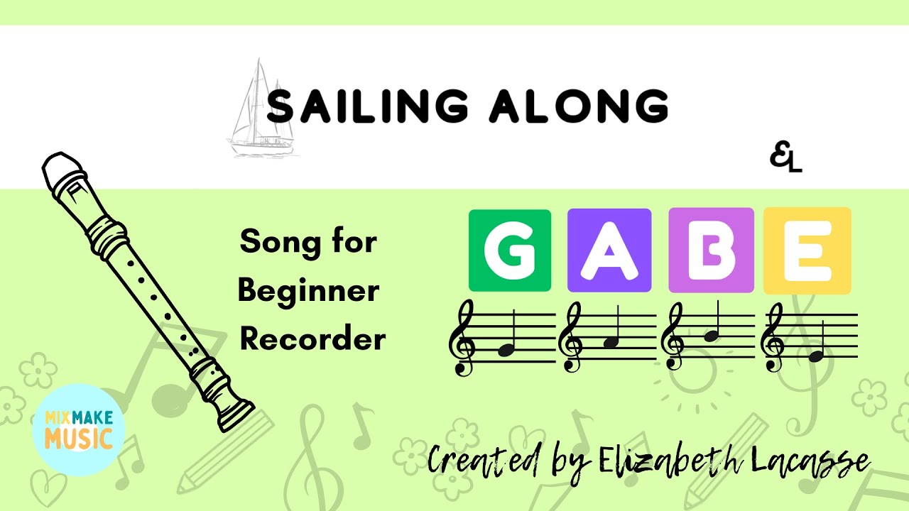 Sailing Along: G, A, B, E Play-Along for Recorder - YouTube