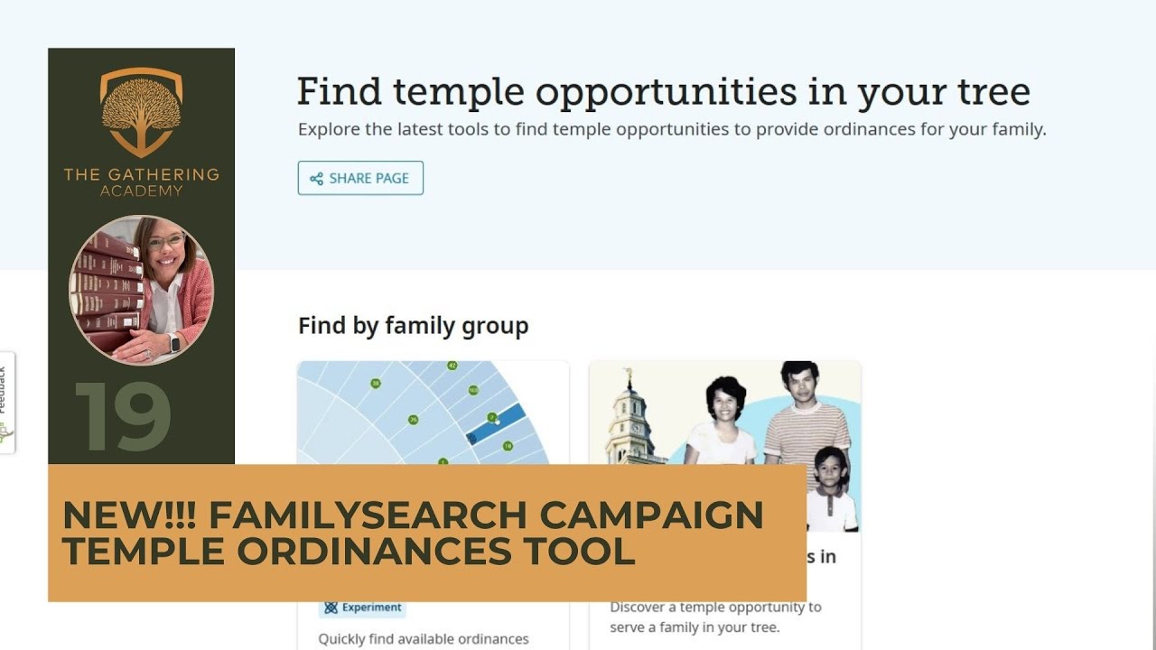 NEW!!! FAMILYSEARCH CAMPAIGN TEMPLE ORDINANCES TOOL - YouTube