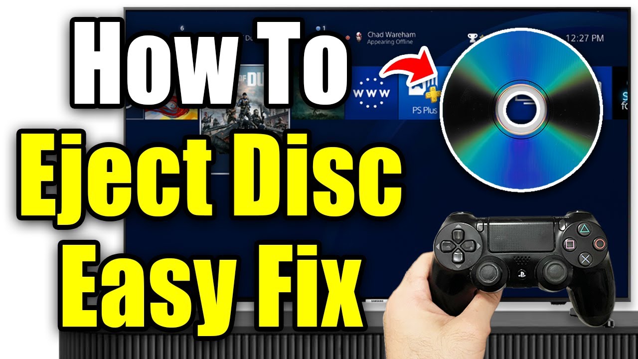 How To Eject Disc on PS4 When Eject Button is Broken - YouTube