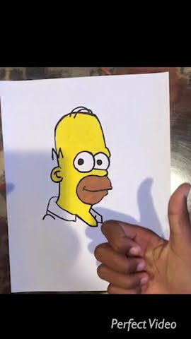Drawing Homer Simpson #art #goofy #drawing - YouTube