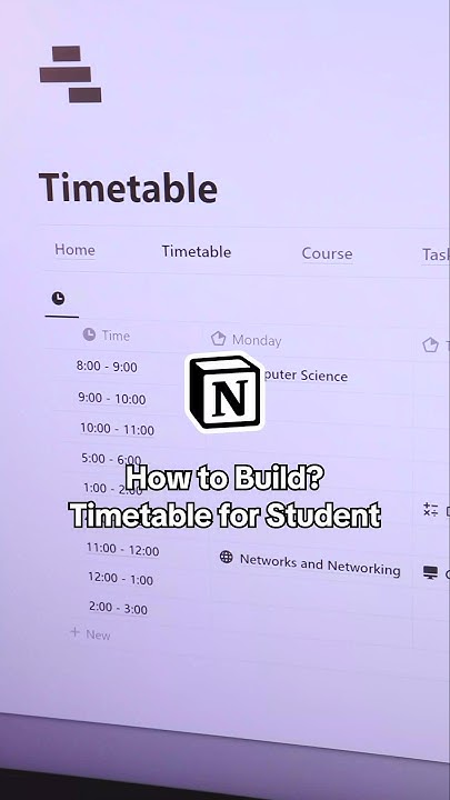 Notion Tips for Student ; Create a Timetable #notion #notiontips #notiontutorial #notionapp ...