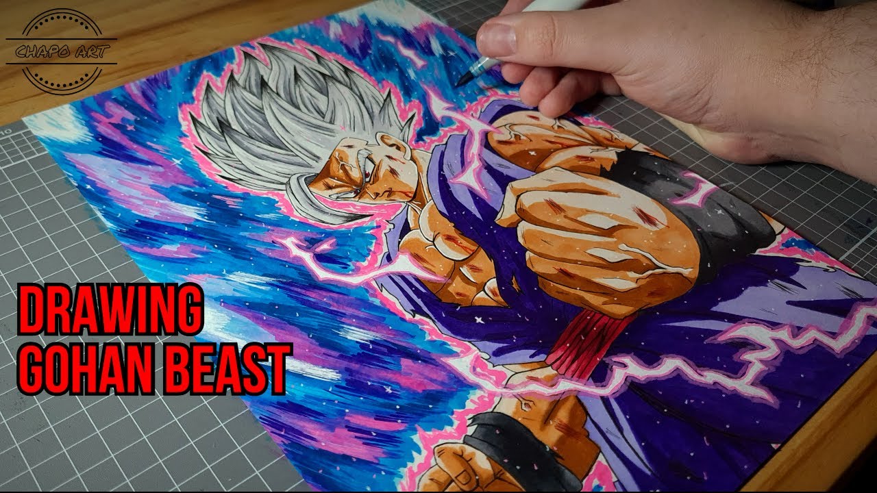 Drawing Gohan Beast | Dragon Ball Super: Super Hero - YouTube