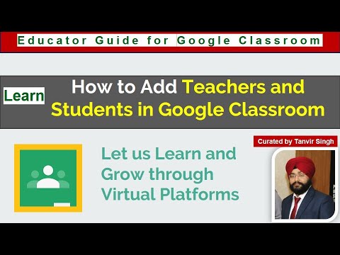 Add Co Teachers and Students in your Class in Google Classroom - YouTube