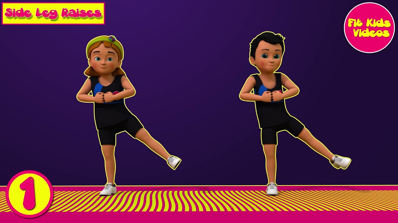 Exercise for Kids| Side Leg Raises |3D Animation - YouTube