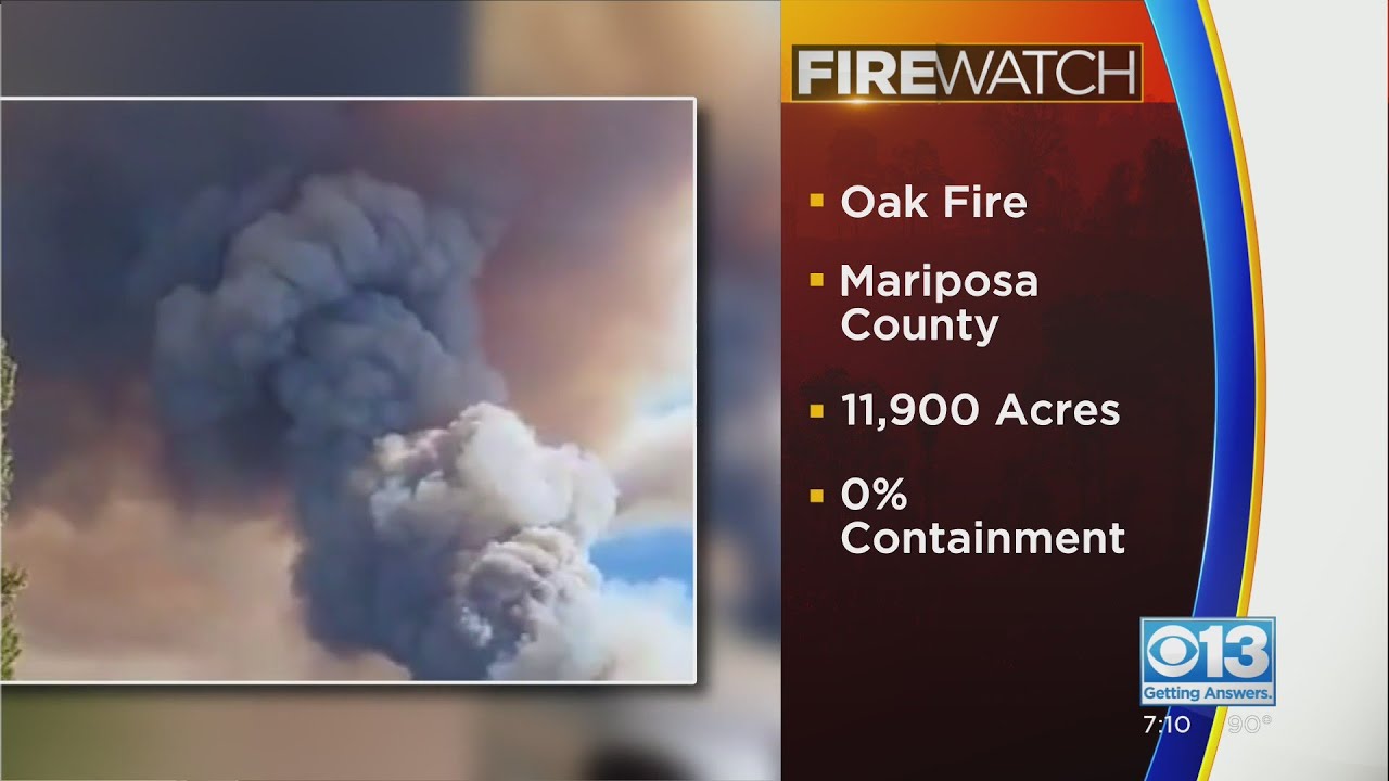 Oak Fire Grows To 11,900 Acres, 10 Structures Destroyed - YouTube