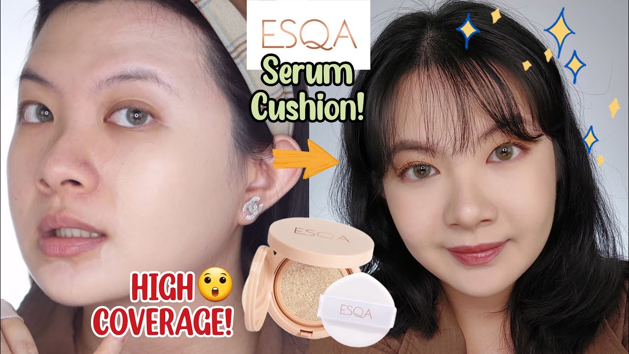 Review ESQA Flawless Cushion Serum SPF 50 😍 ! FULL COVERAGE & RINGAN ...