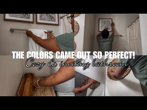 MOVING | Finally getting my bathroom CLEANED again  & DECORATED | Everything is so cozy and inviting
