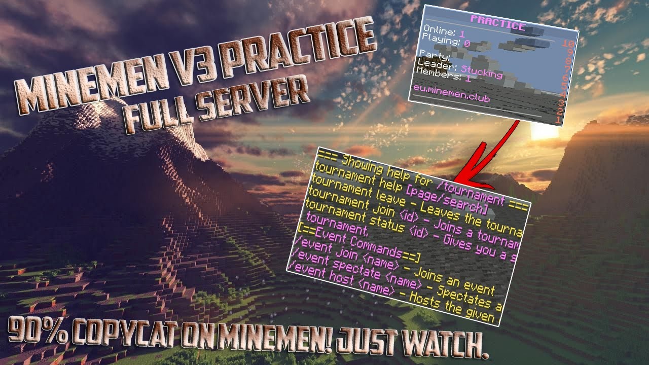 MINEMEN PRACTICE V3 | REAL MINEMEN PRACTICE SERVER | NEW FEATURES - YouTube
