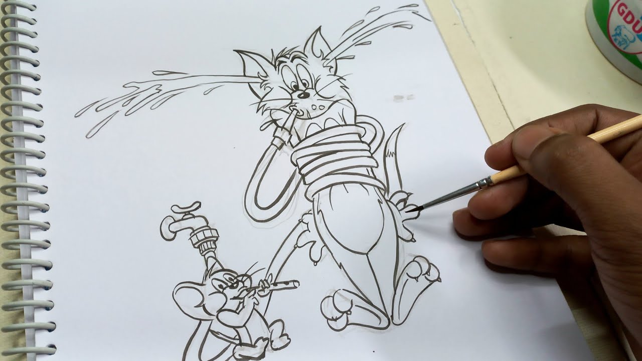 tom and Jerry drawing step by step/ easy process - YouTube