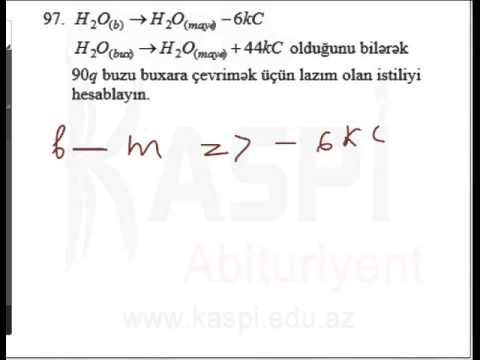 Kaspi Abituriyent - Sınaq imtahan - Dekabr 2013 - 11-ci sinif - IV qrup Kimya 97