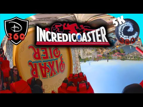 Incredicoaster 360 FULL RIDE 5K 360 Disneyland California - YouTube