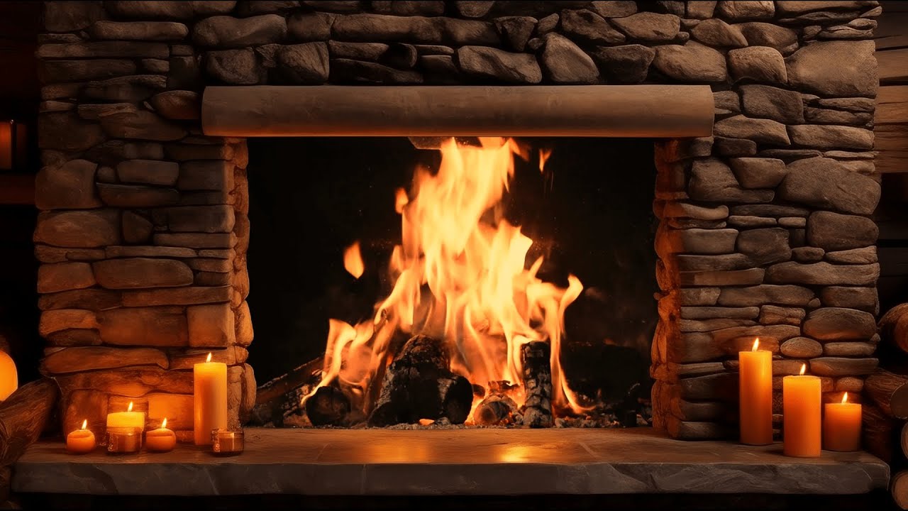 Cozy Fireplace with Crackling Flames and Relaxing Ambiance | Relaxing ...