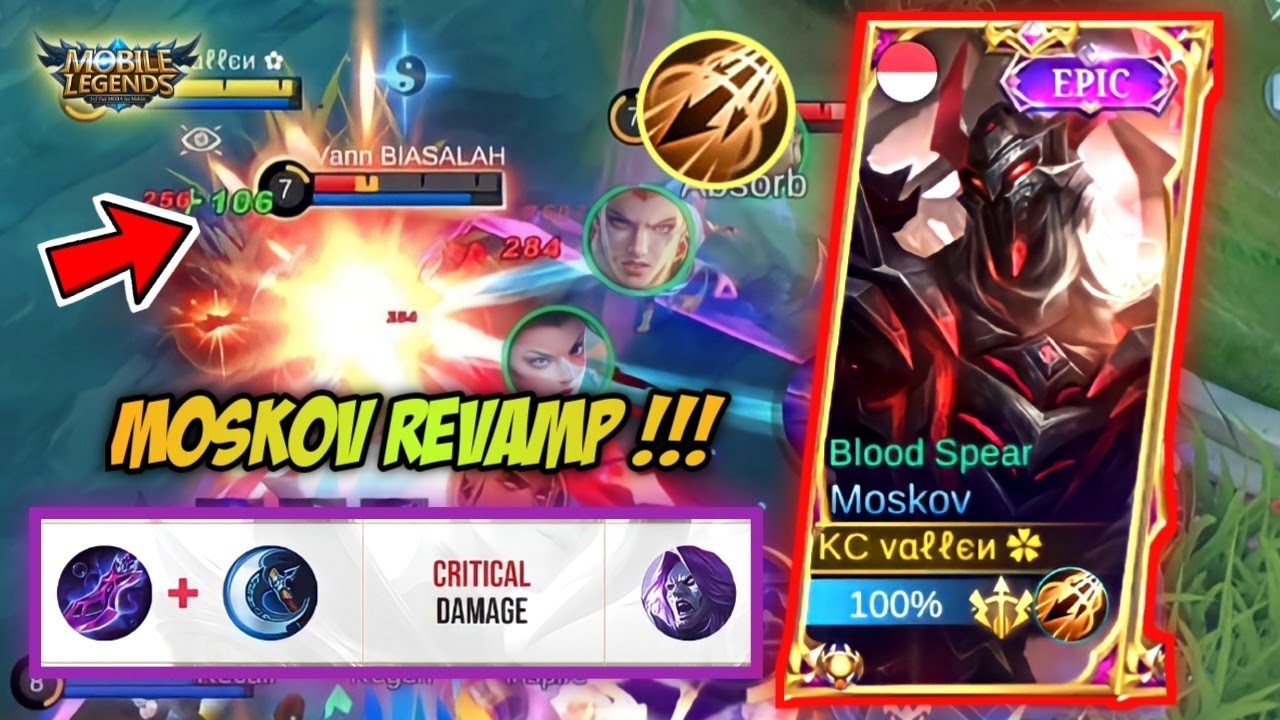 MOSKOV REVAMP !!! COMBO PAKAI BUILD INI DIJAMIN MAKIN SAKIT!!! GAMEPLAY ...