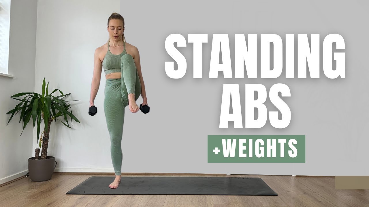 STANDING ABS Workout (with weights) - YouTube