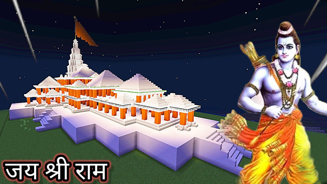 FIRST TIME I MADE A BEAUTIFUL RAM MANDIR IN MINECRAFT 🥰 - YouTube