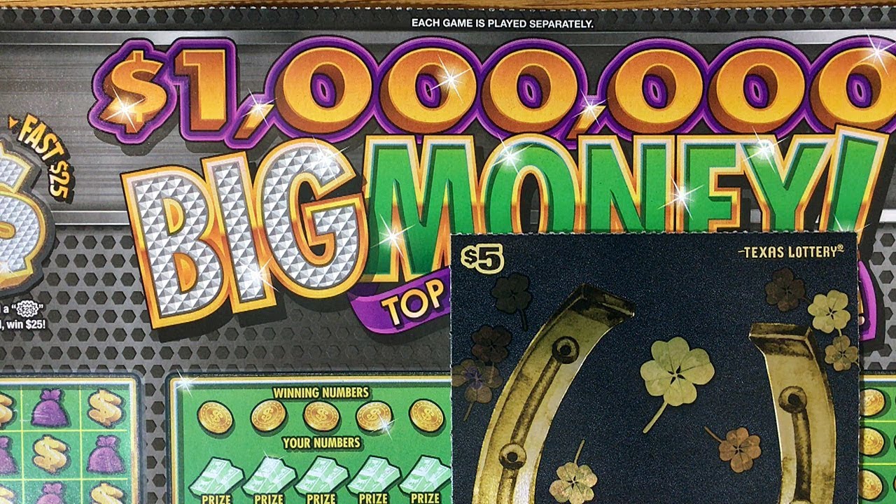$20 $1,000,000 Big Money + Game of Luck! TEXAS LOTTERY SCRATCH OFF ...