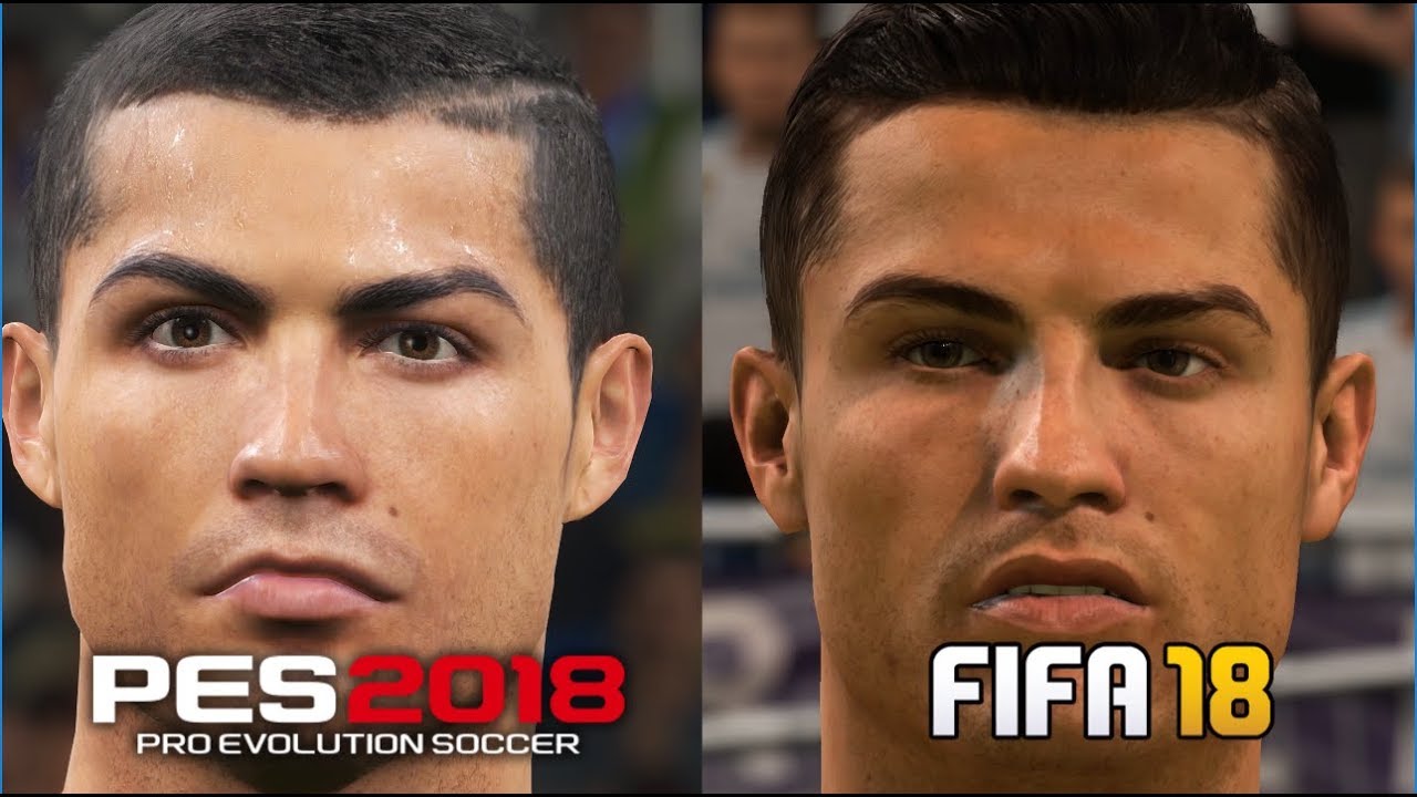 FIFA 18 vs PES 2018 Player Faces 4K Comparsion Real Madrid - YouTube