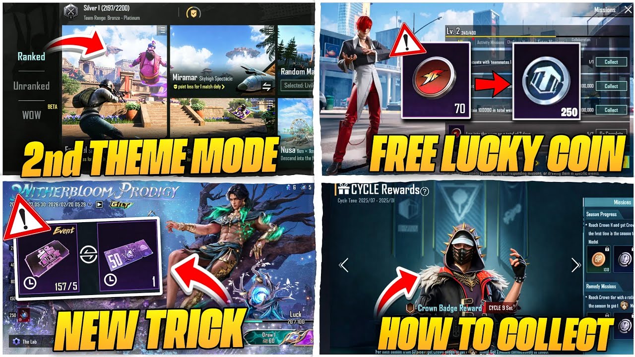 😱 BGMI PRIZE PATH GET 250 FREE LUCKY COIN / PRIZE PATH MISSION / CYCLE ...
