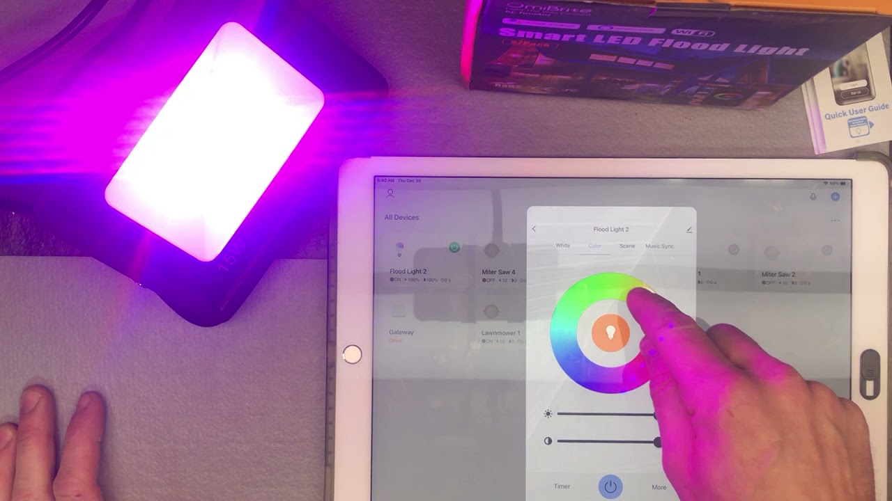 Smart Life App Setup - OmiBrite LED Flood Light 125W Equivalent, 15W ...