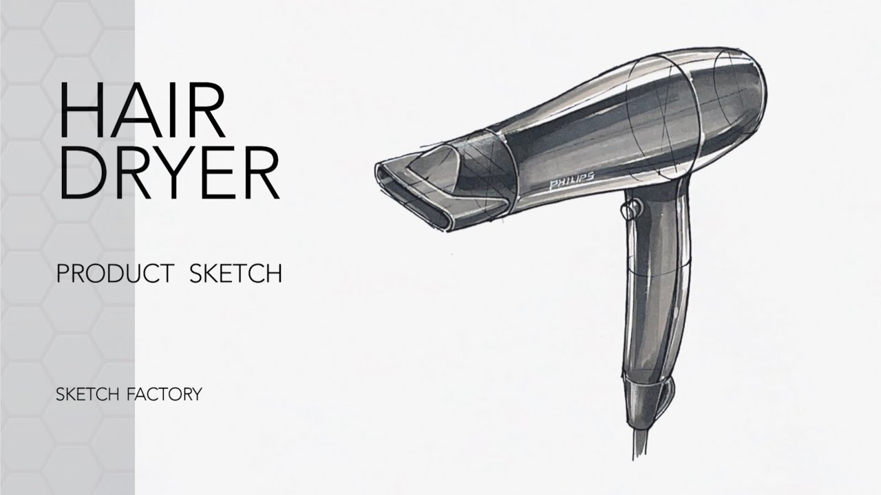How to sketch product design l Dryer sketch l 제품 디자인 스케치 - YouTube