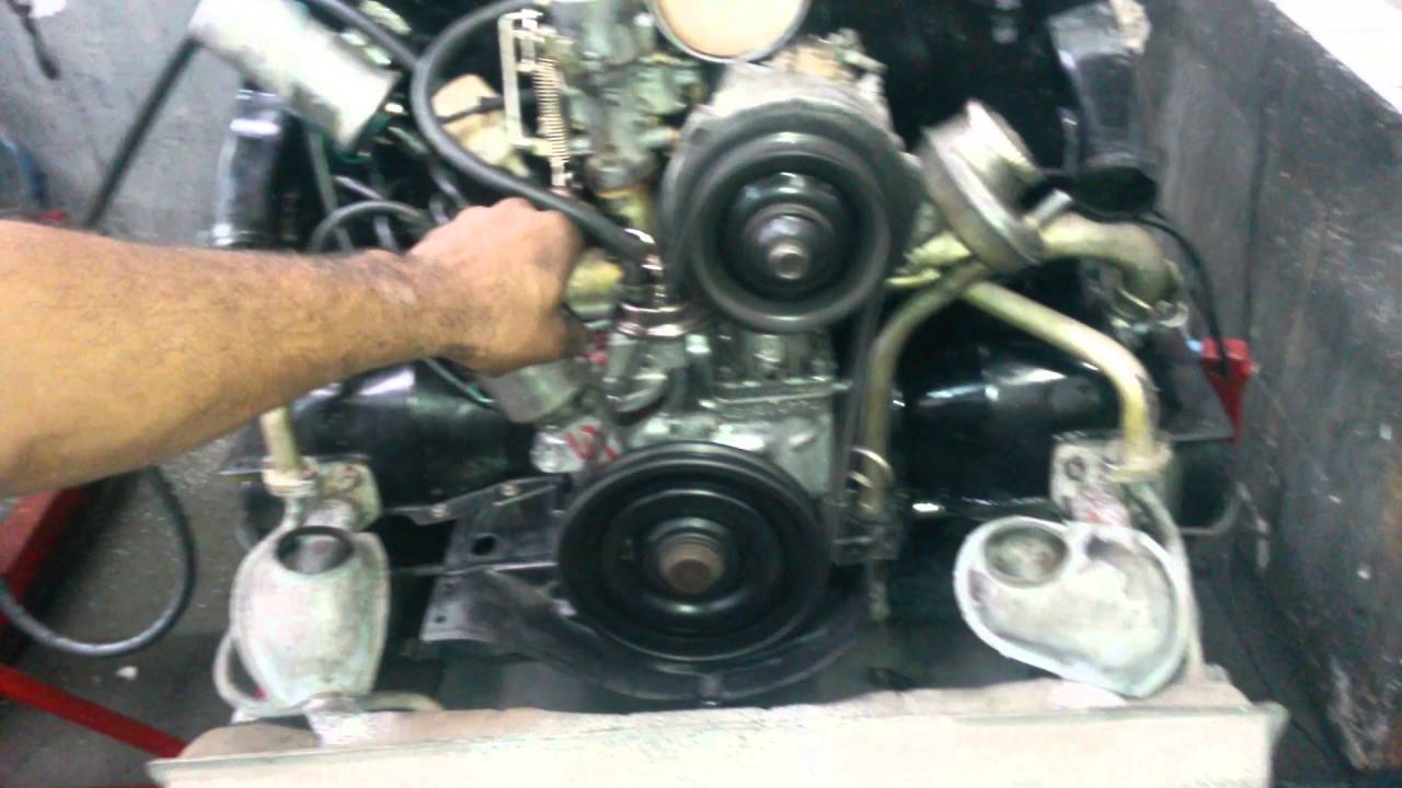 MOTOR DE FUSCA 1600 FUNCIONANDO - YouTube