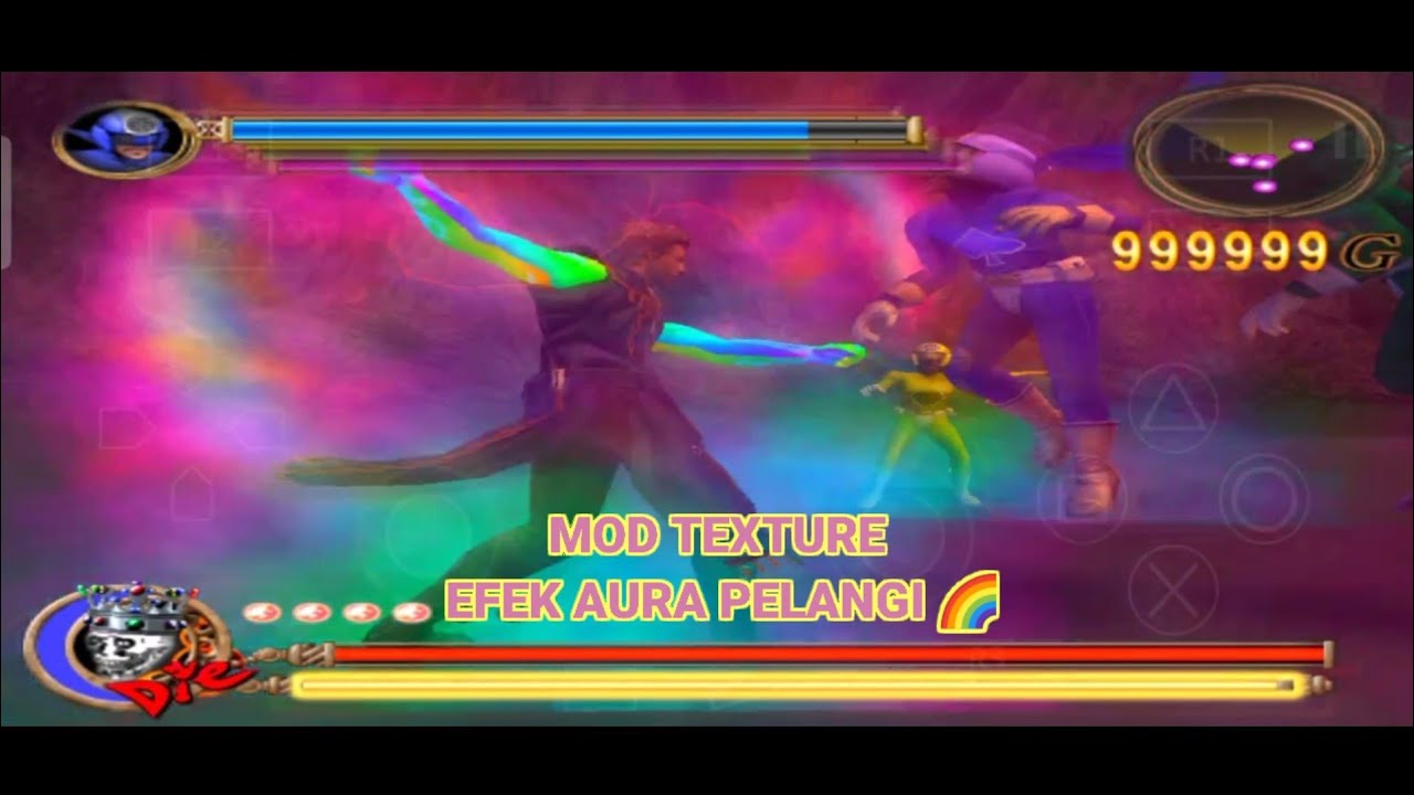mod texture efek aura pelangi 🌈 God hand cheat Game play - YouTube