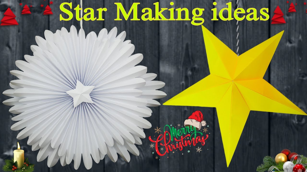 Diy Christmas Star Making Idea Easy Paper Star Making Idea Christmas