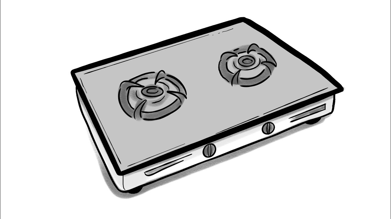 How to Draw STOVE | Simple Drawing - YouTube