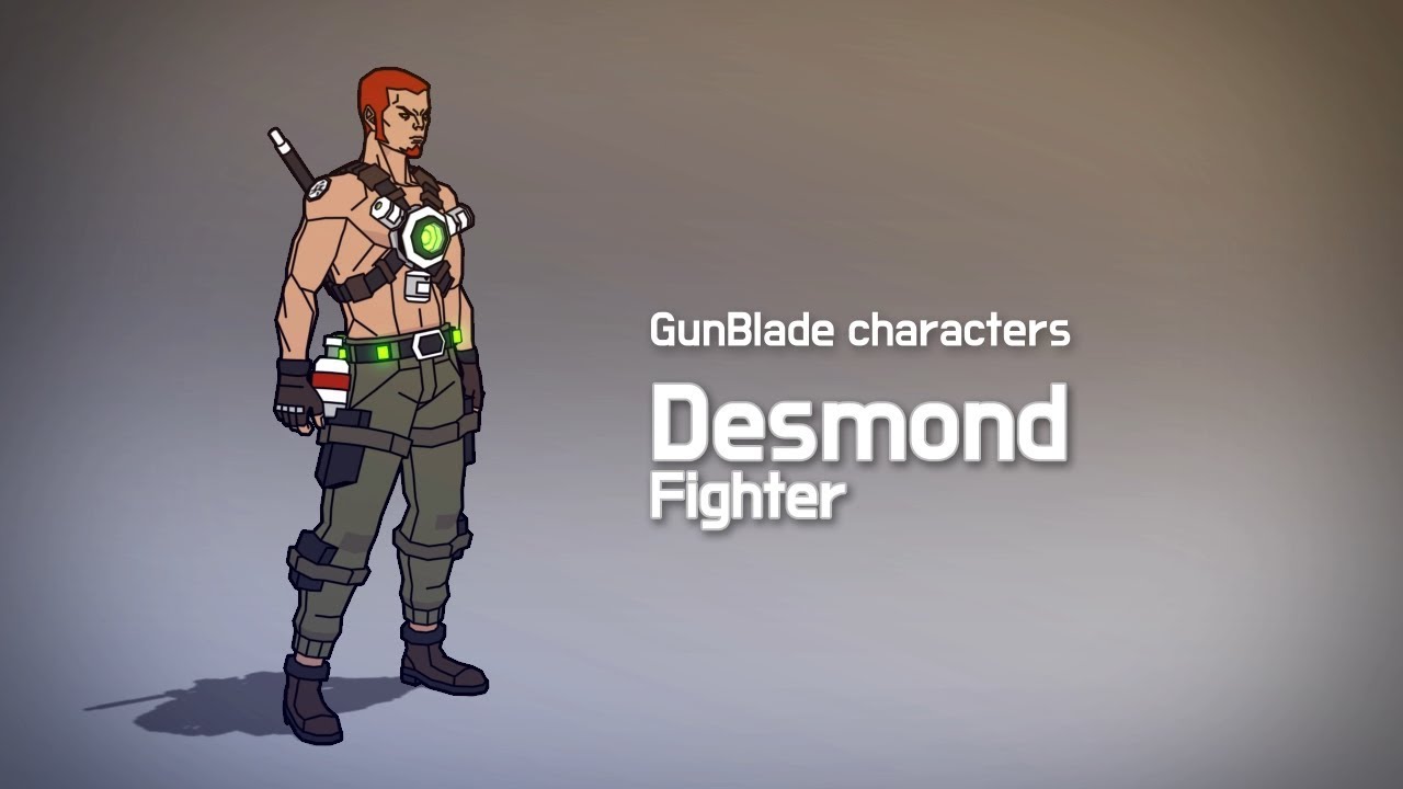 [GunBlade] character turntable video / 3ds max cartoon render anime ...