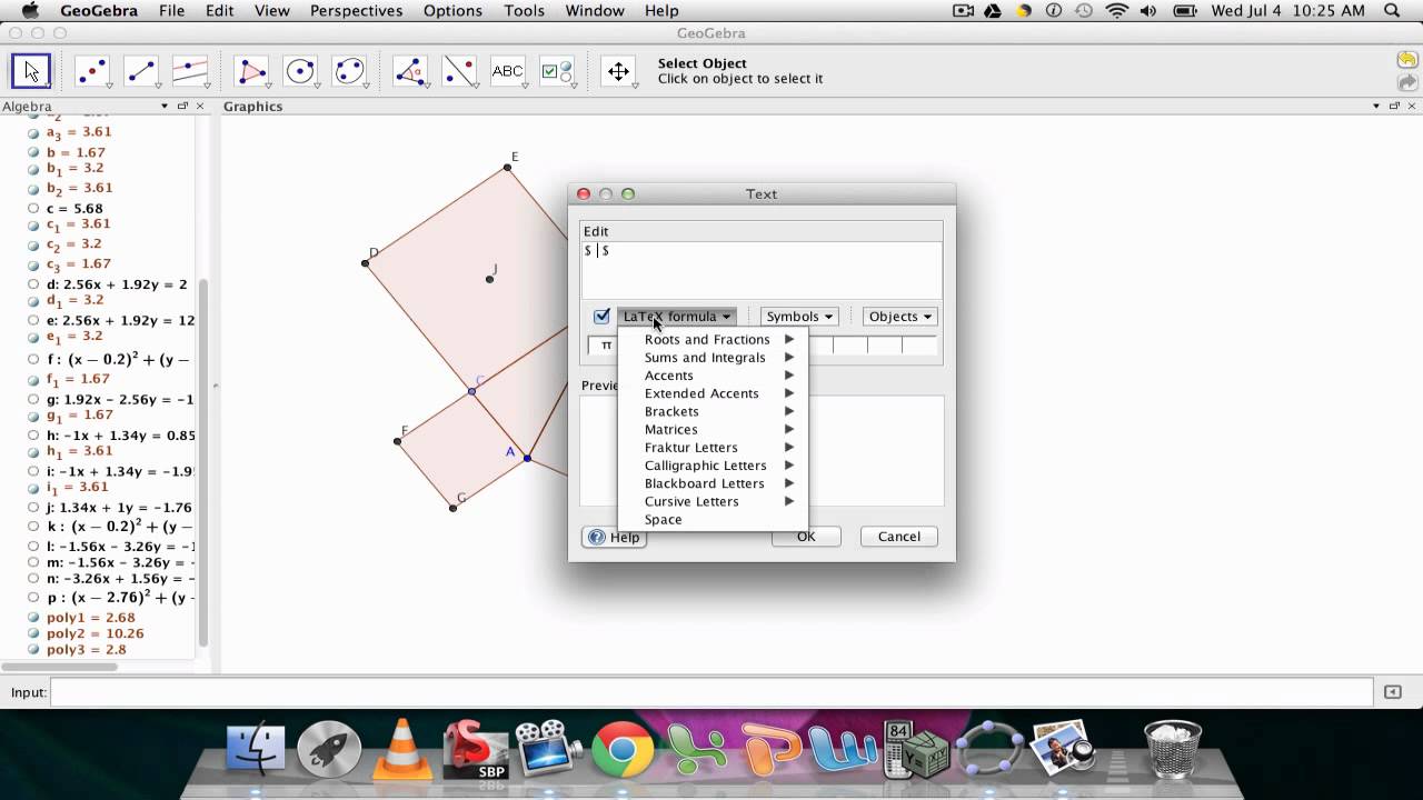 Geogebra - Instantly Attach Text - YouTube