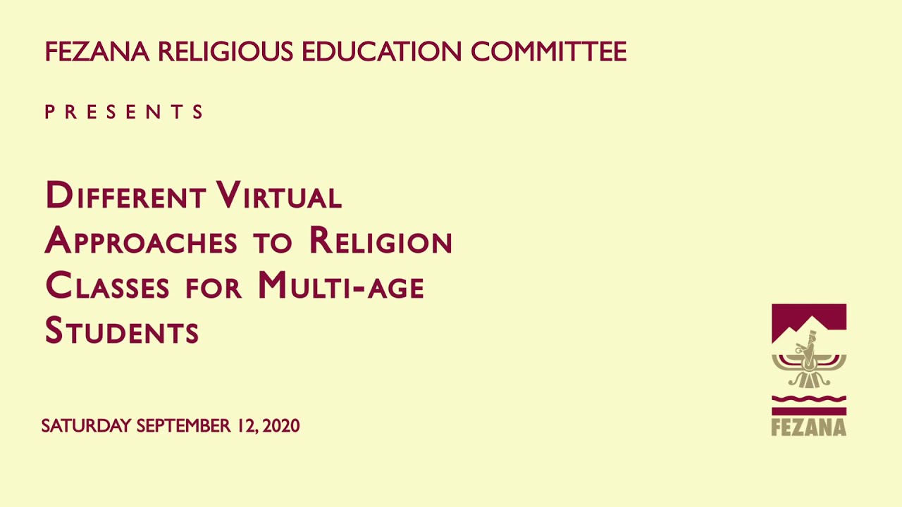 Different Virtual Approaches to Religion Classes for Multi-age Students ...