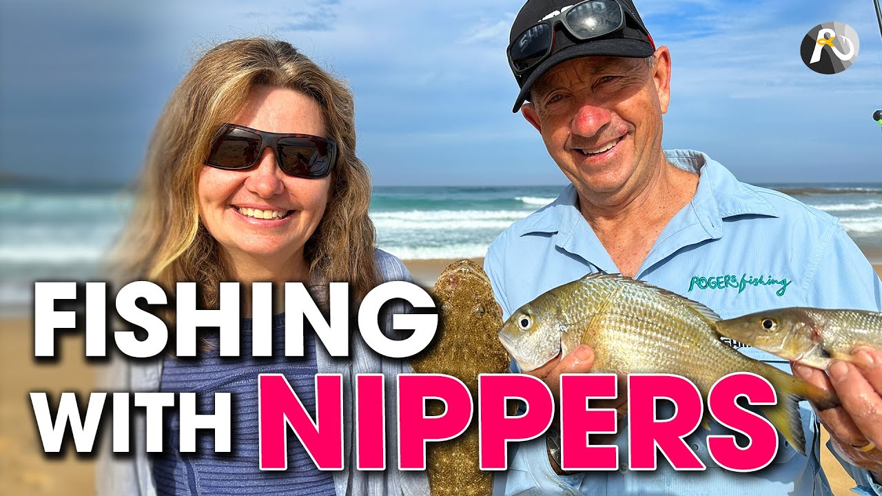 Beach Fishing with Nippers (Yabbies) in TURBULENT Conditions - YouTube