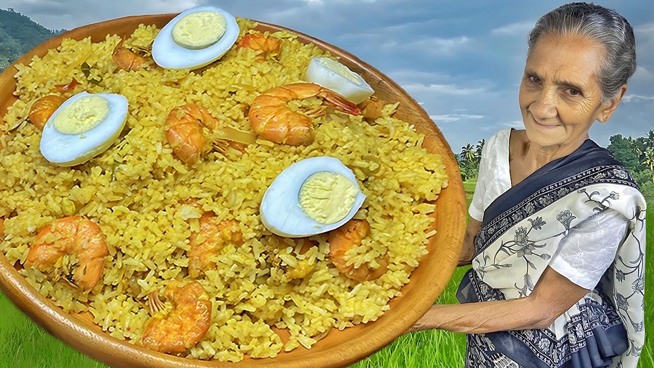 Delicious Prawn Biryani Recipe with Creamy Onion Raita Step-by-Step ...