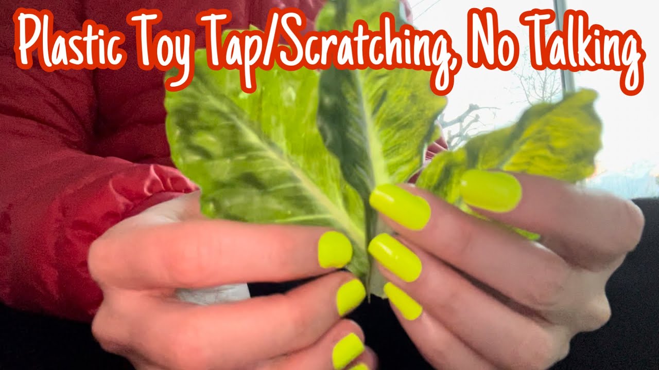 ASMR * Fast Plastic Tapping & Scratching * Platic Toy Food 🍔🍋🥬🍟 * No ...