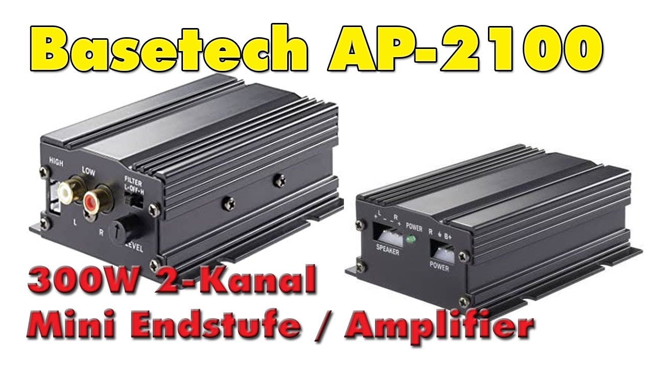 Basetech AP-2100 Mini Endstufe Verstärker 2-Kanal Produktvorstellung ...